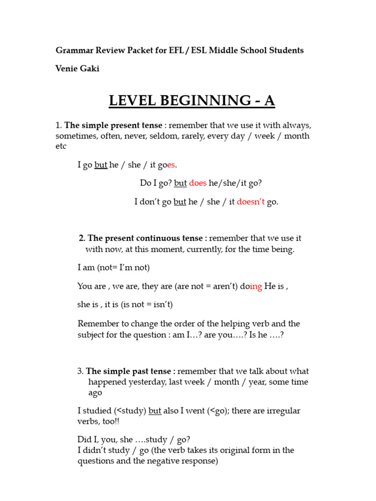 Grammar Review Packet | PDF | Syntax | Interpretation (Philosophy)