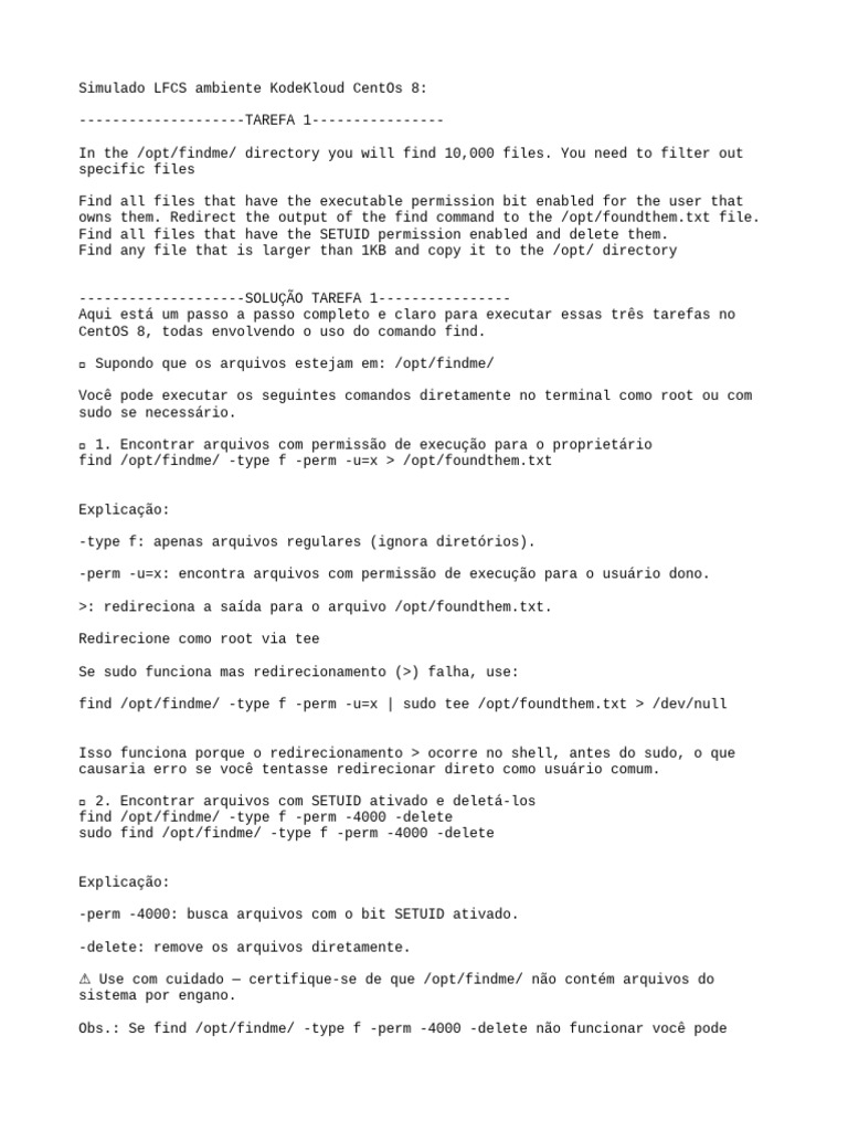 Comandos e Scripts para CentOS 8 | PDF | Gestão de dados | Unix