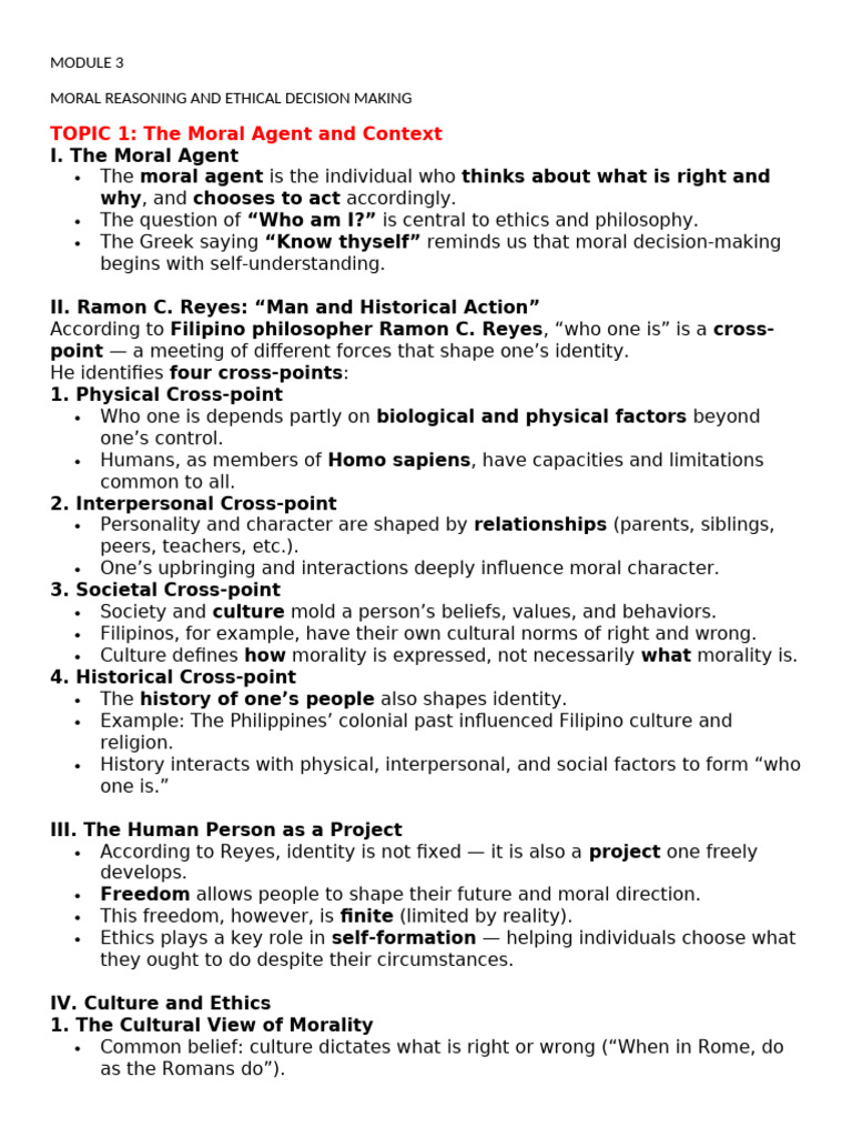 Ethics Module 3 | PDF | Morality | Utilitarianism