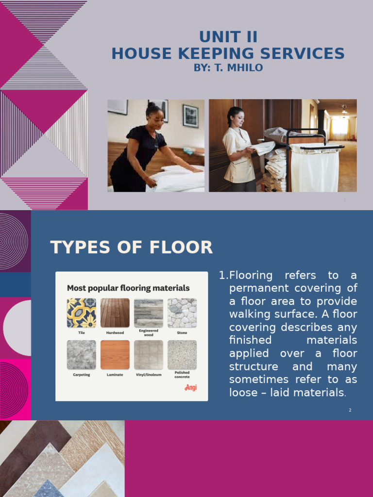 Housekeeping Services & Presentation Skills | PDF | Flooring | Body ...