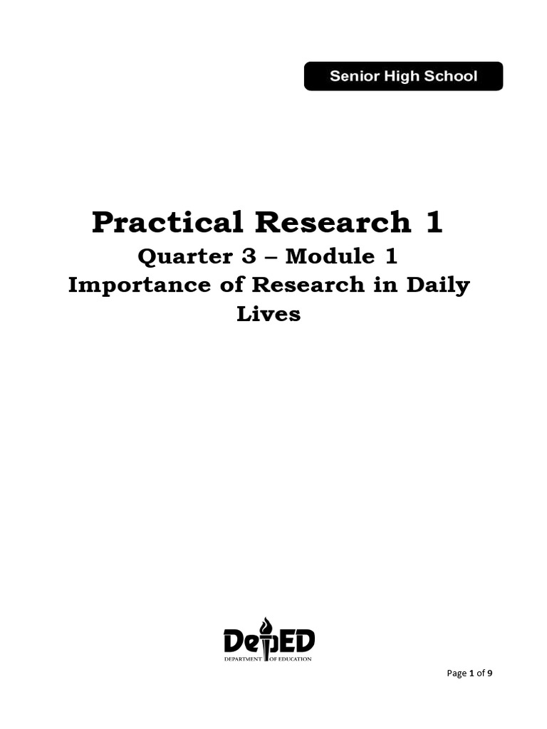 Practicalresearch1 q3 Mod1 | PDF