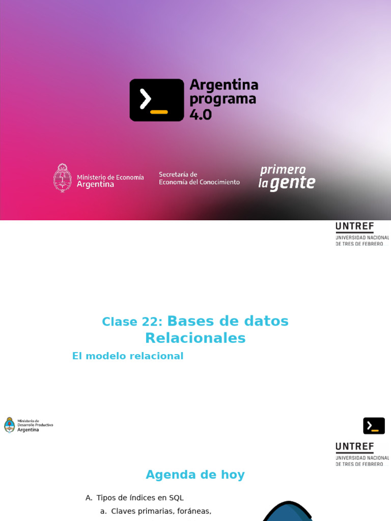 Backend - Clase 22 | PDF | SQL | Base de datos relacional