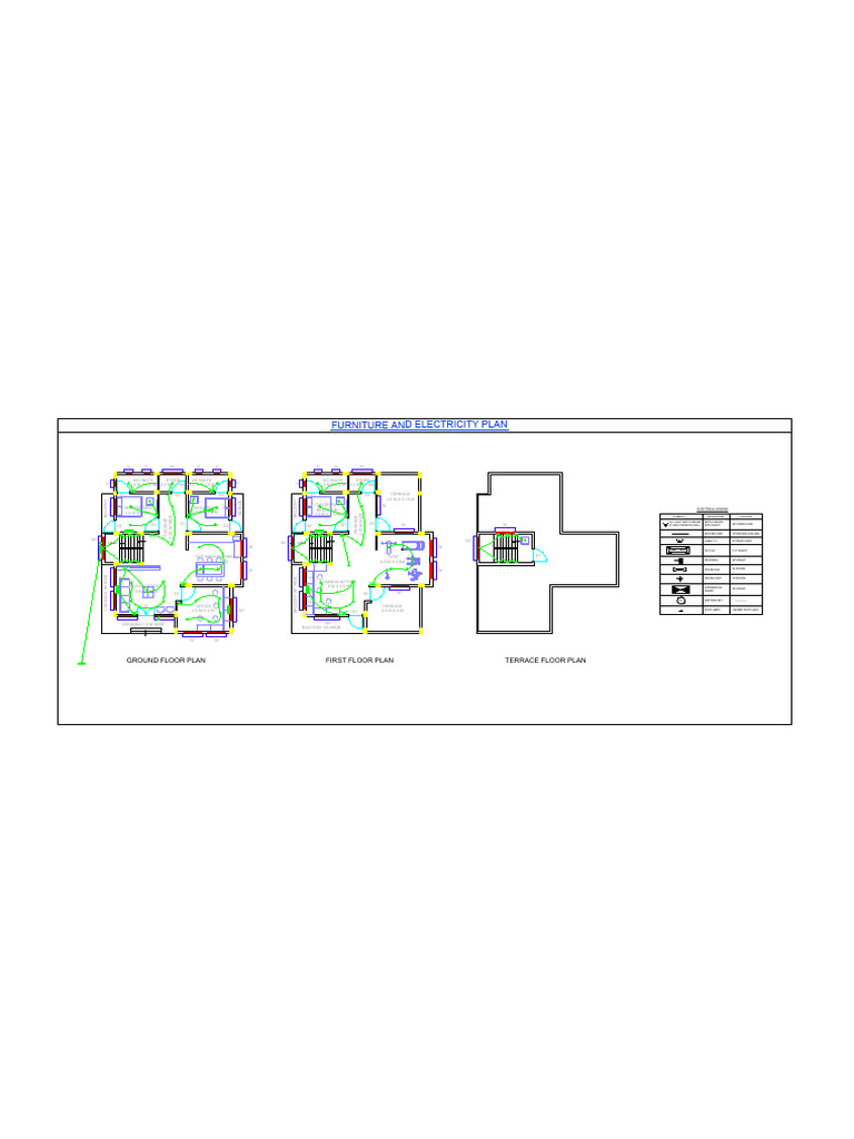 Furniture and Electricity Layout Plan | PDF