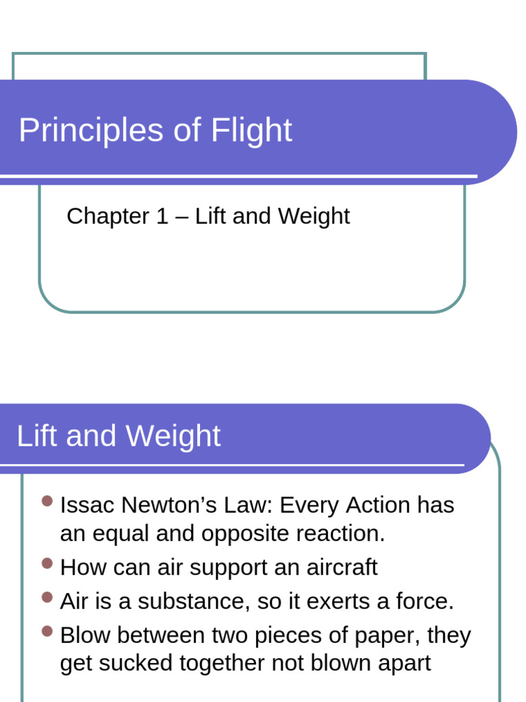 Principles of Flight Chapter 1 | PDF