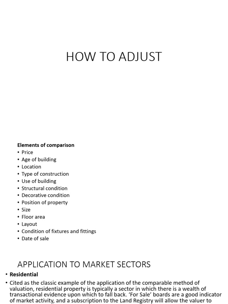 How To Adjust 2 | PDF | Real Estate Appraisal | Regression Analysis