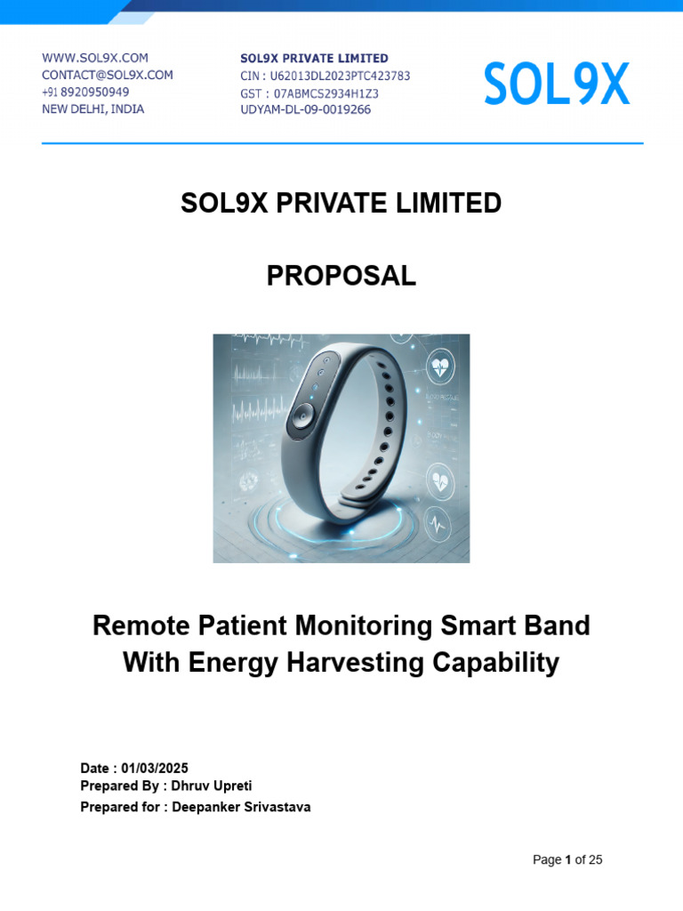 Remote Patient Monitoring Smart Band | PDF | Internet Of Things ...