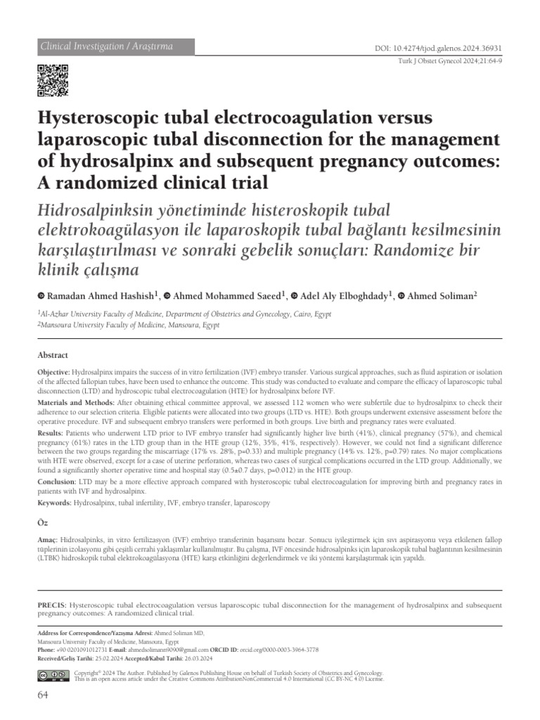 Hashish Dkk., 2024 | PDF | In Vitro Fertilisation | Human Reproduction