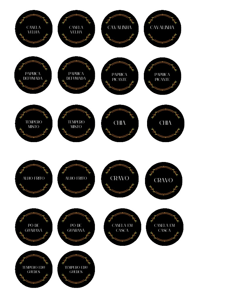 Brown Green Simple Organic Cooking Seasonings Circle Label | PDF