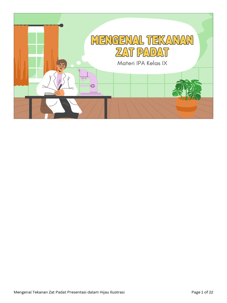 Tekanan pada Zat Padat: Konsep dan Rumus | PDF