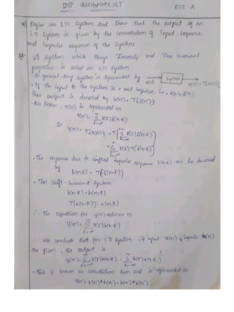 Digital Signal Processing?? Assignment 1 | PDF