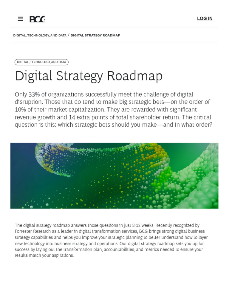 $ Framework Digital Strategy Roadmap _ Planning for Transformation _ BCG | PDF | Artificial ...