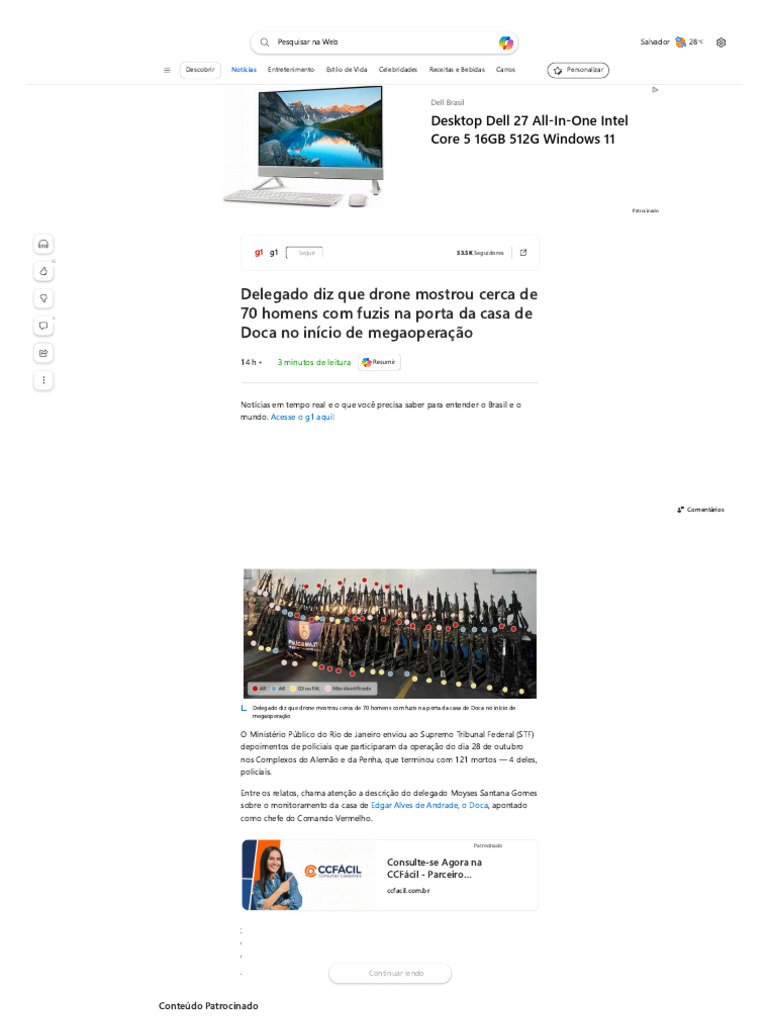 Delegado Diz Que Drone Mostrou Cerca de 70 Homens Com Fuzis Na Porta Da Casa de Doca No Início ...