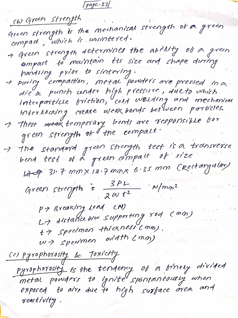 Powder Metallurgy Note-7 | PDF