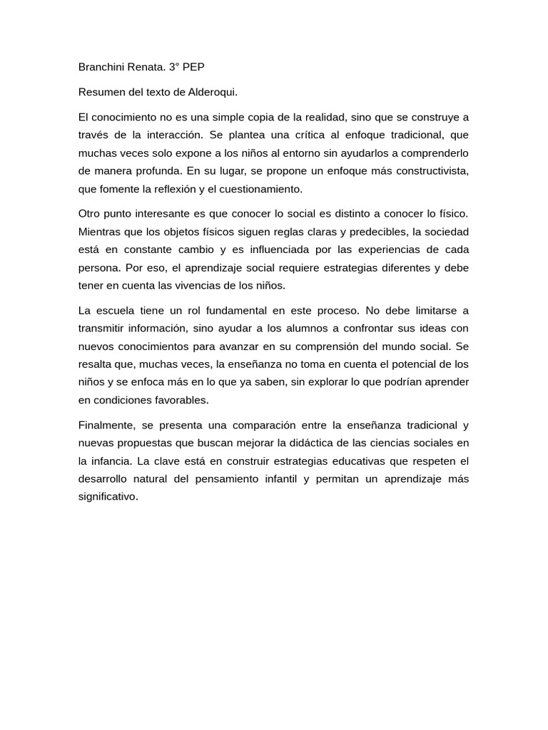 Enfoque Constructivista en Educación Social | PDF