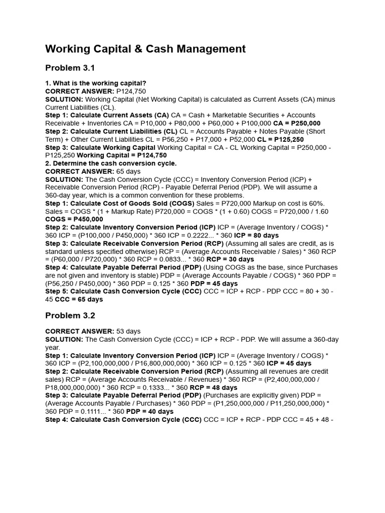 FinMan Solutions | PDF | Working Capital | Investing