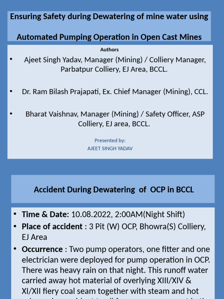 MICO PPT | PDF | Coal Mining | Pump