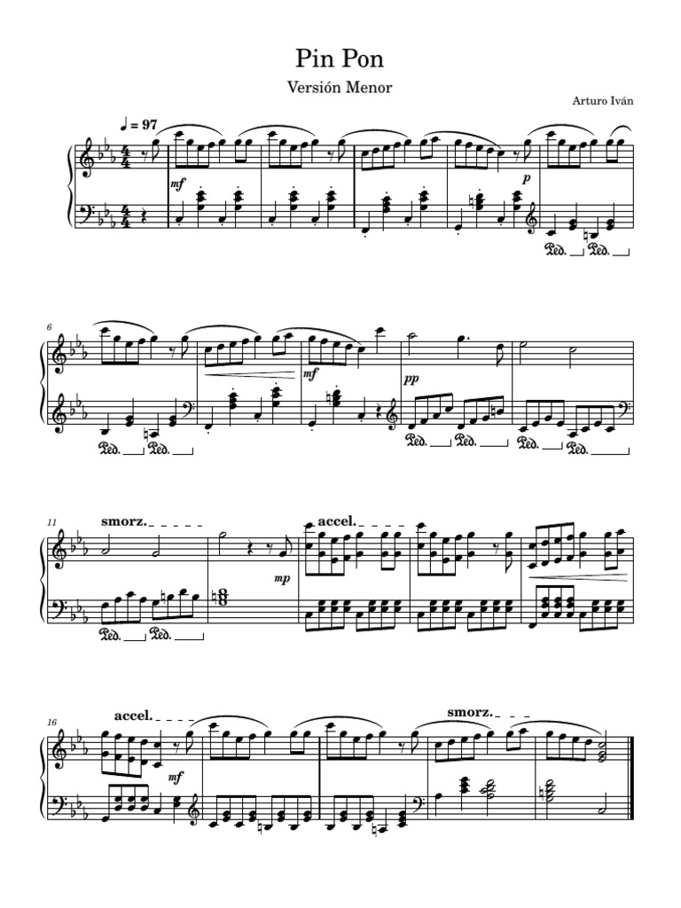 Pin Pon en Menor (Versión Extendida) | PDF