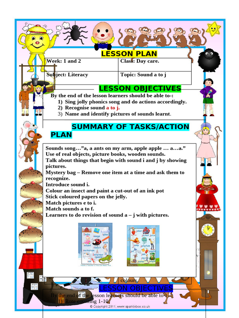 Daycare Lesson Plan Week 7 and 8 2022 | PDF | Learning Methods ...