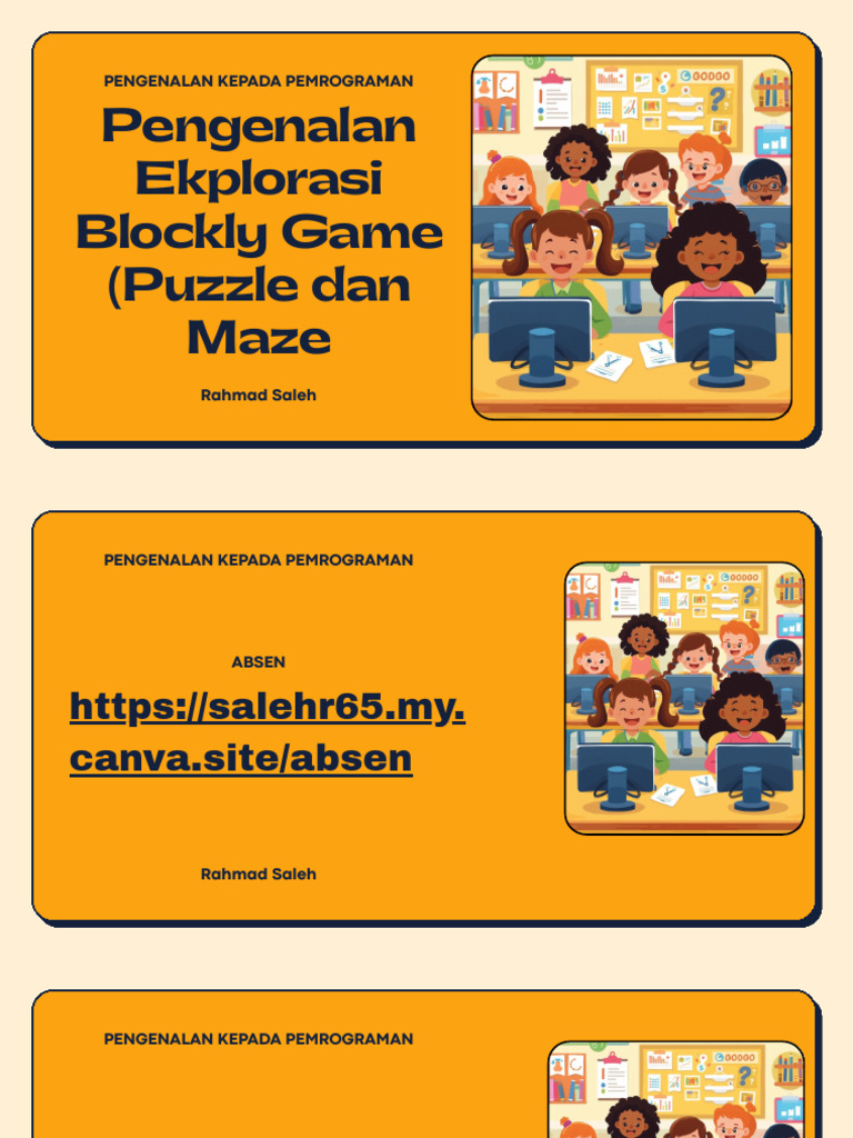 Presentation - Pengenalan Blockly Game | PDF