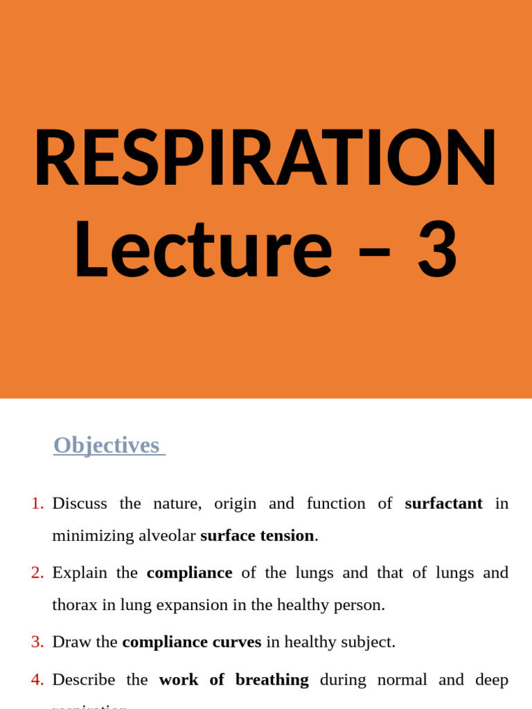 3 - LECTURE - 3 - Pressure - Volume Relationship | PDF | Lung ...
