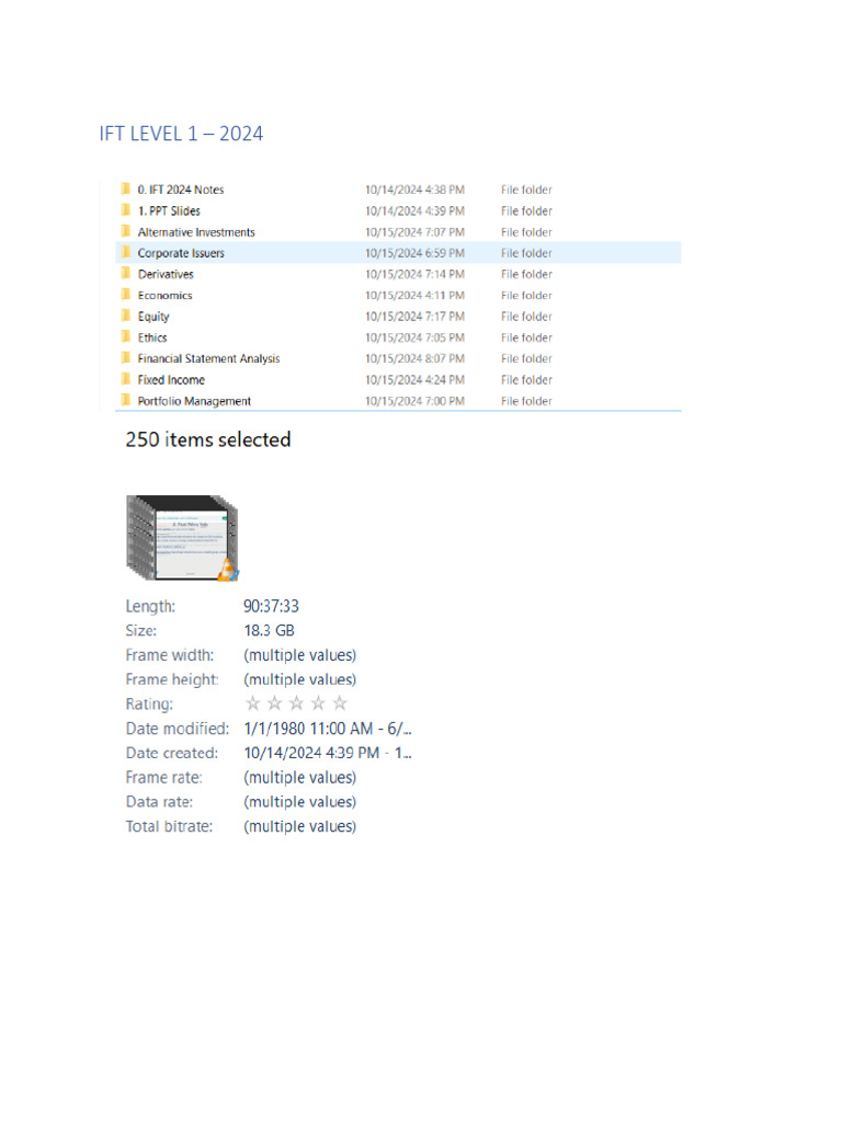 IFT CFA Level 1 - 2024 | PDF