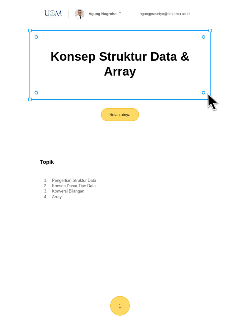 Konsep Struktur Data & Array | PDF