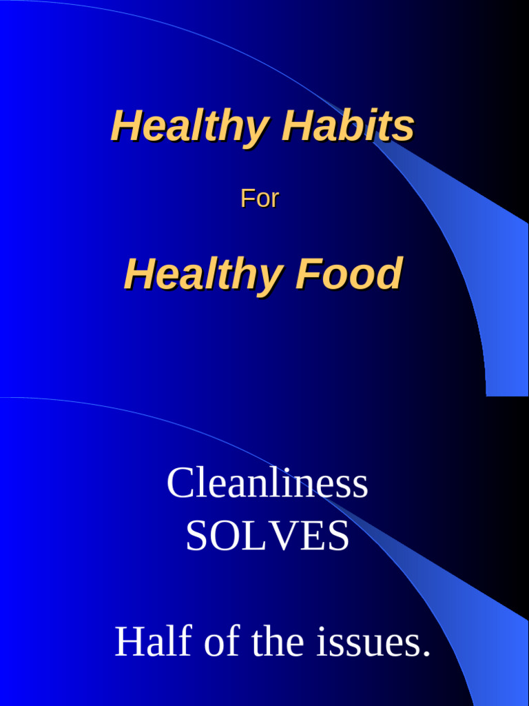 Healthy Habits - Part 1 | PDF