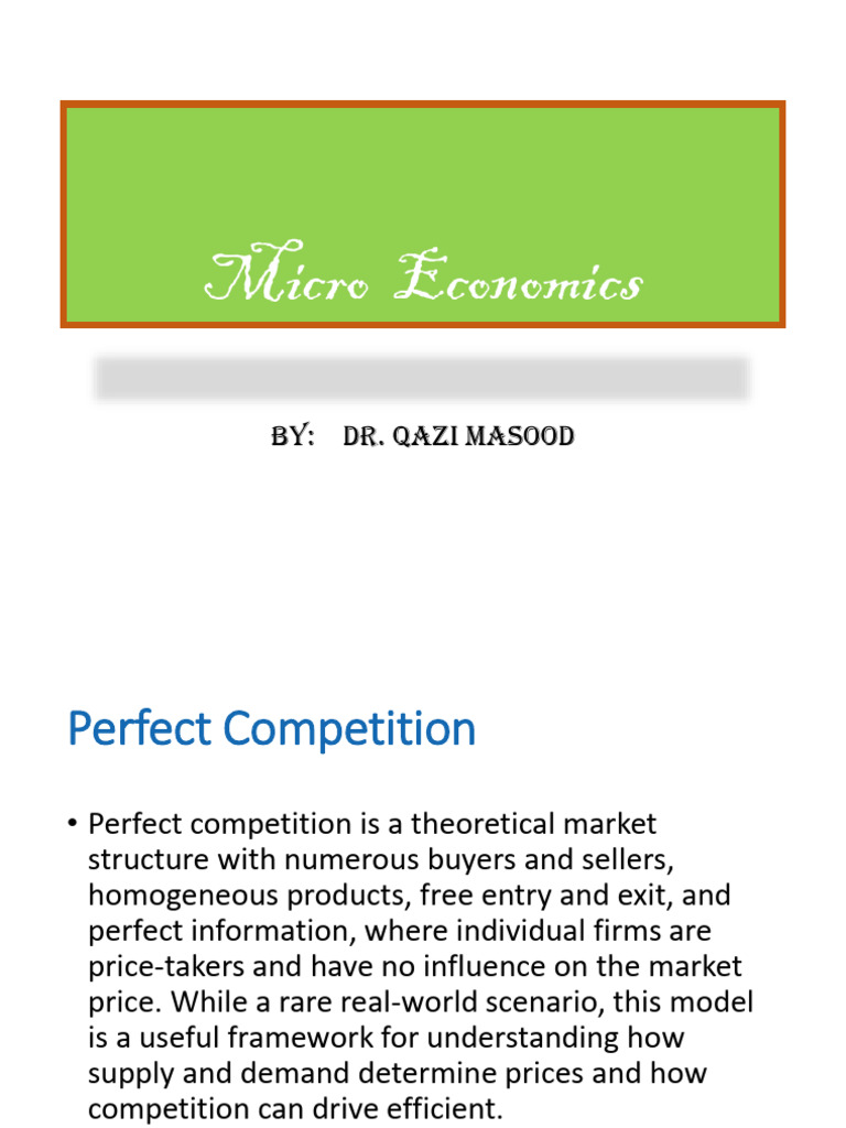 Basic of Perfect Competition | PDF | Perfect Competition | Profit ...