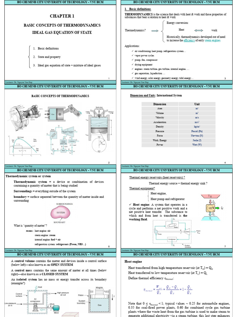 Thermodynamics leactures 1 | PDF | Gases | Heat