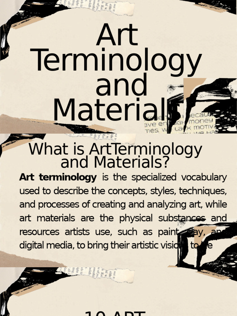 Art Terminology and Materials | PDF | Paintings | Abstract Art
