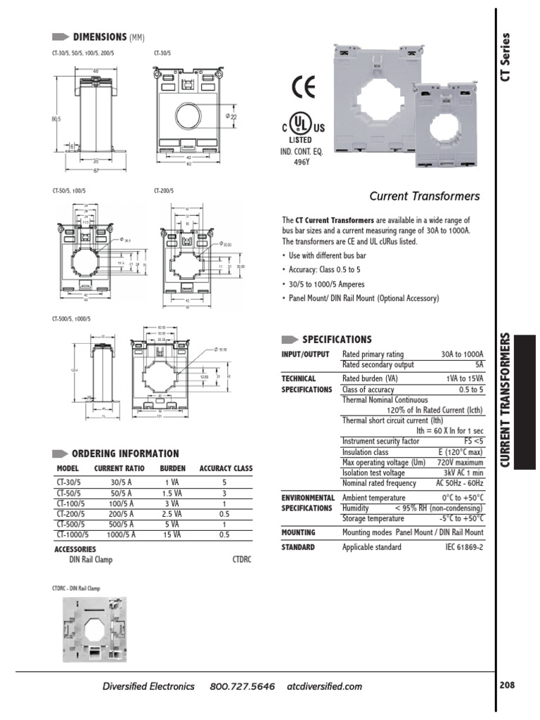 CT Spec Sheet 2525d53302-3073526 | PDF | Electronic Engineering ...