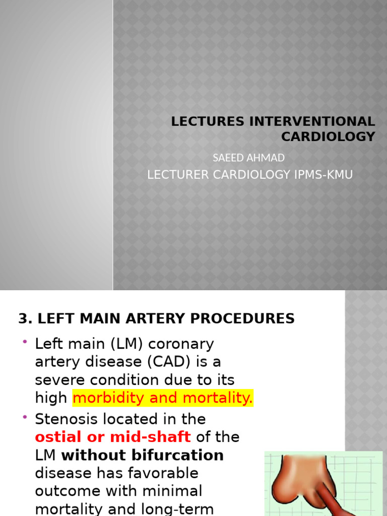 Left Main Artery Interventional Techniques | PDF | Percutaneous ...