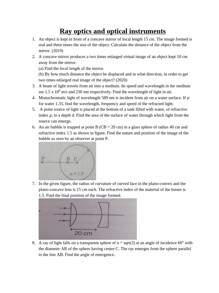 Ray Optics and Optical Instruments | PDF | Optics | Electrodynamics