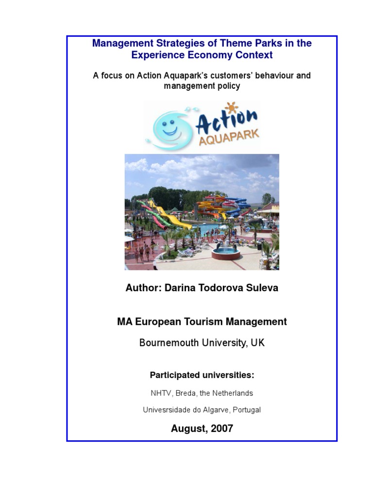 Management Strategy of Theme Park | PDF | Strategic Management | Tourism