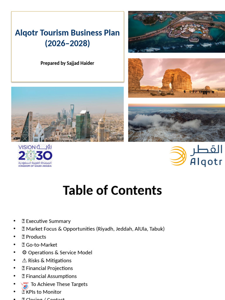 Alqotr Tourism Business Plan 2026-2028 | PDF