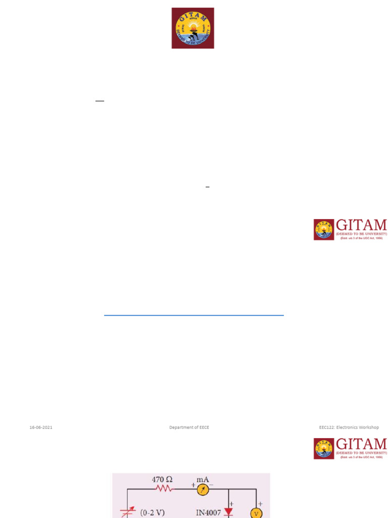 Diode As A Switch | PDF | P–N Junction | Diode