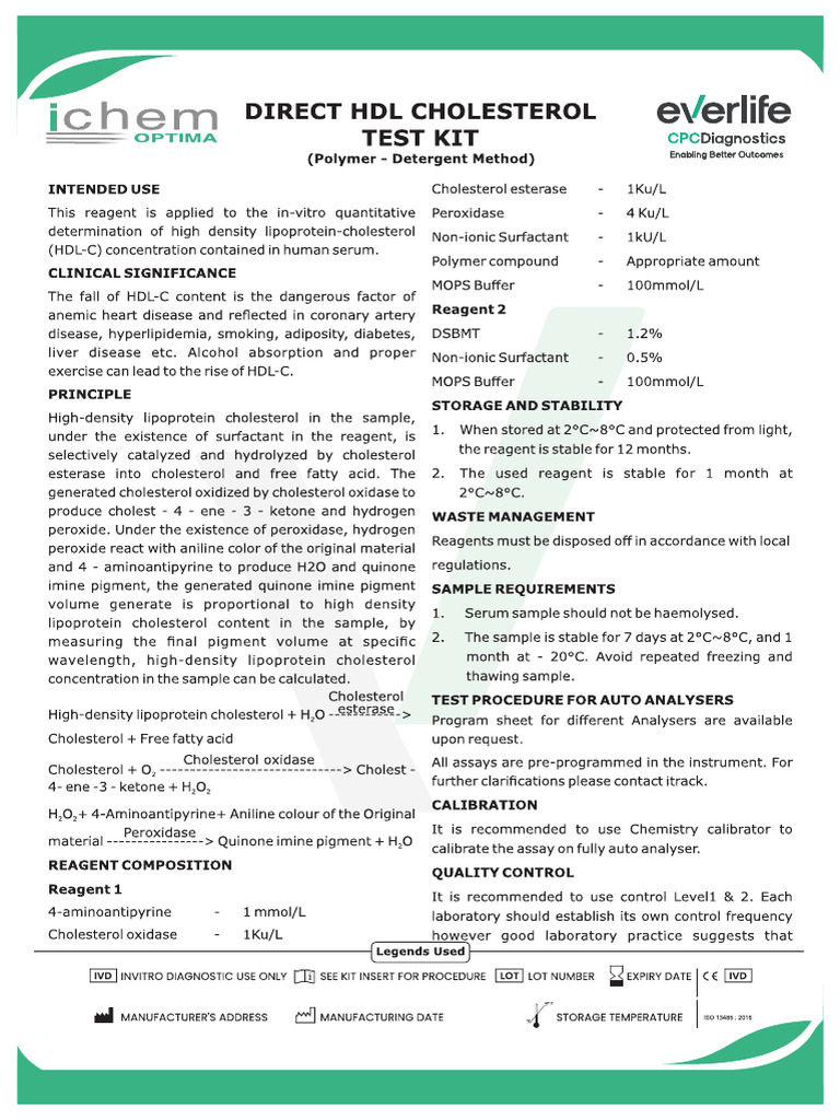 17-Direct HDL Cholesterol Test Kit | PDF