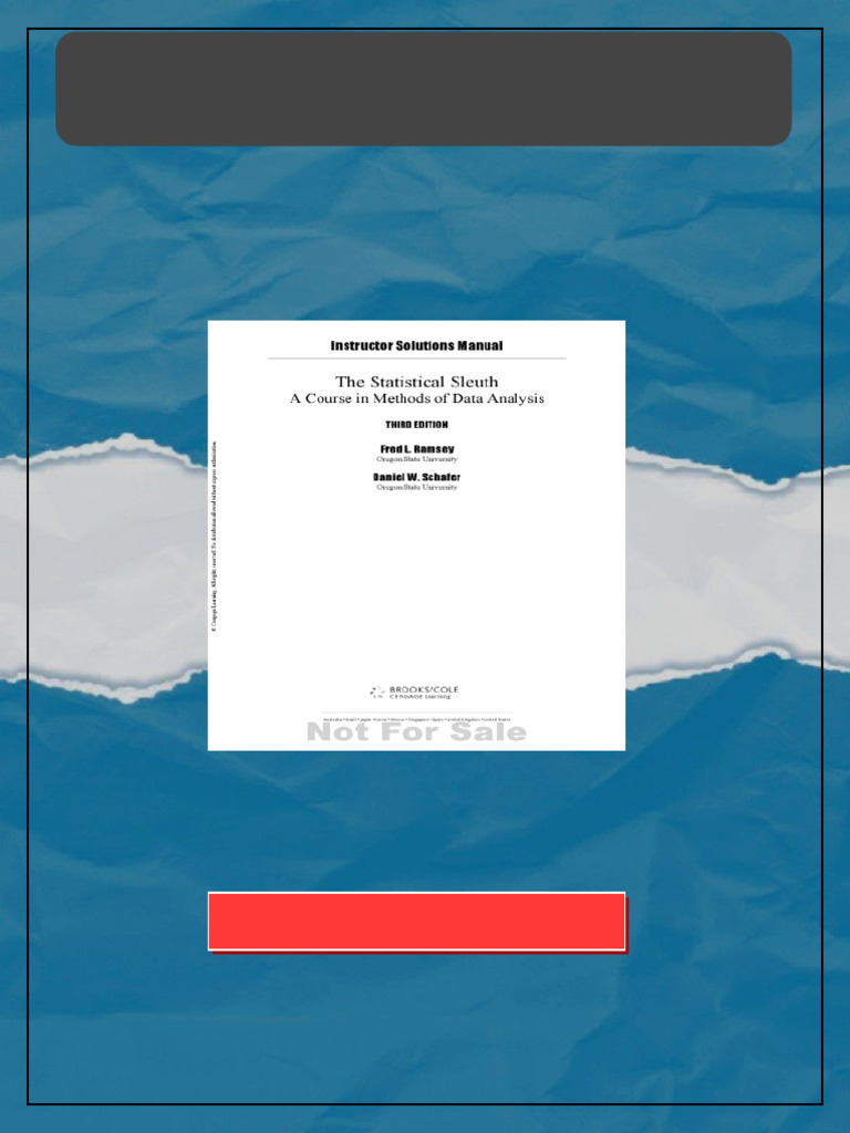 The Statistical Sleuth A Course in Methods of Data Analysis Solutions ...