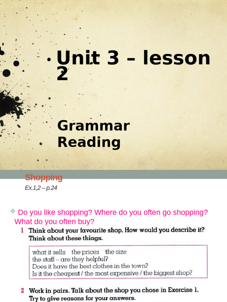 Unit 3-Lesson 2 | PDF
