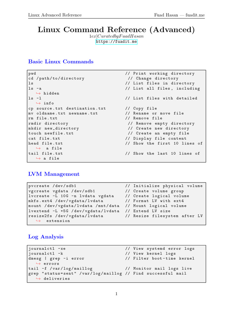 Linux Advance Command For System | PDF | Zip (File Format) | Computer File