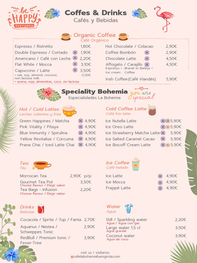 Menu La Bohemia 12 Pag | PDF | Tortita | pesto