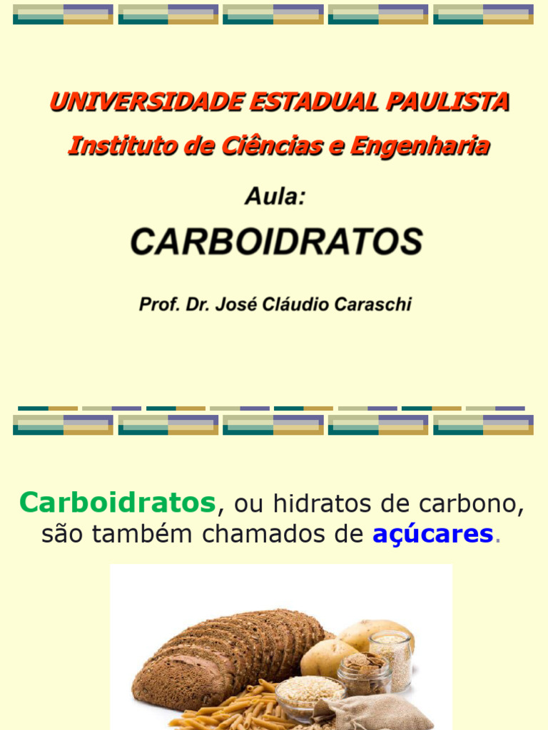 Aula 4 QML QM Carboidratos-AULA-PG | PDF | Carboidratos | Isômero