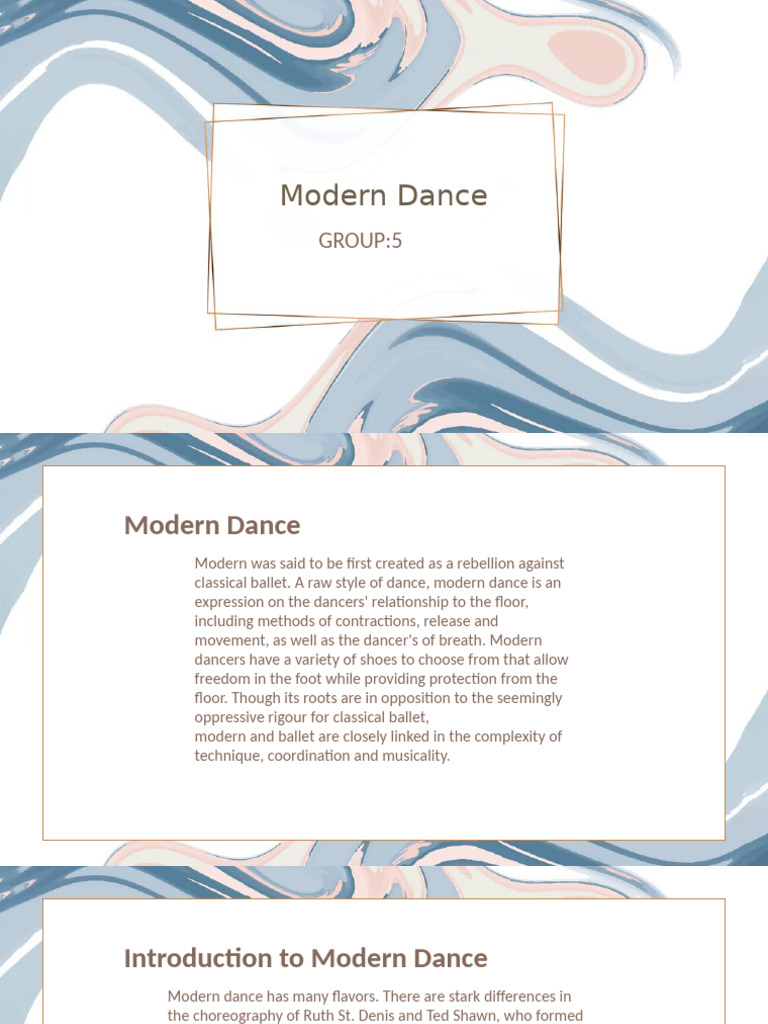 Group-5 Modern Dance | PDF | Dances | Choreography