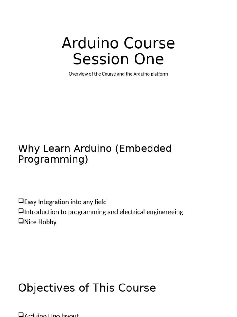 Arduino Tutorial Session 01 | PDF