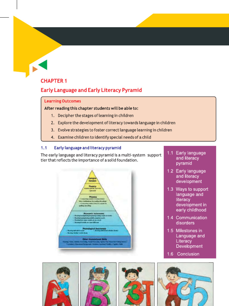 Early Language and Early Literacy Pyramid | PDF