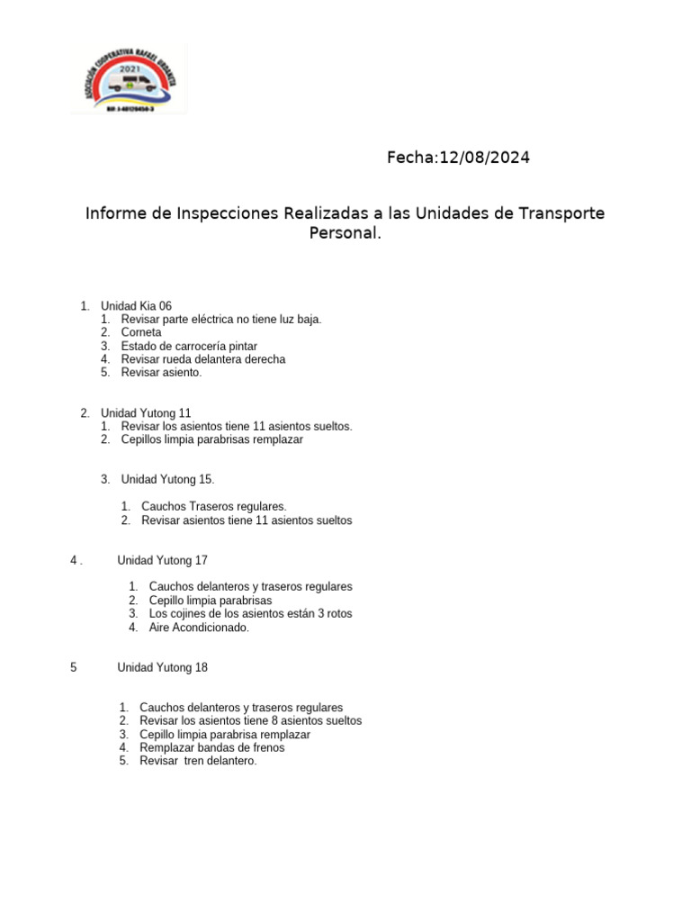 Plan de Inspeccion | PDF