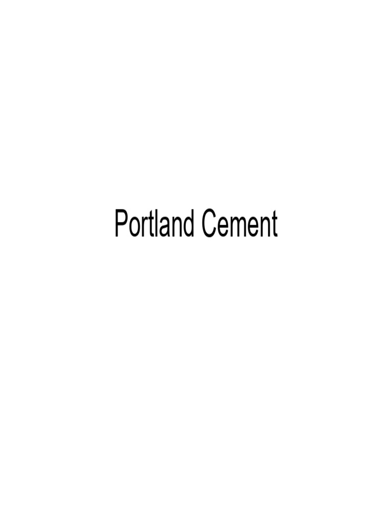 09 - Portland Cement | PDF | Cement | Concrete