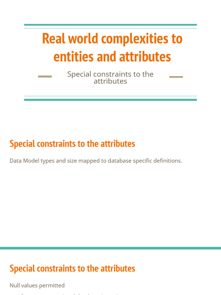 02 - Real World Complexities To Entities and Attributes | PDF | Data ...