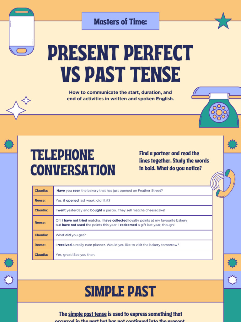 Mastering Past and Present Tenses | PDF | Grammatical Tense | Linguistics