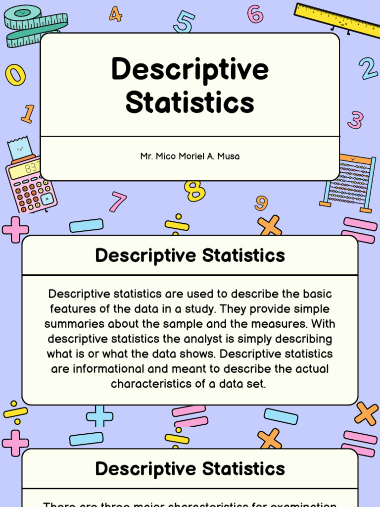 Descriptive Statistics | PDF | Skewness | Statistics